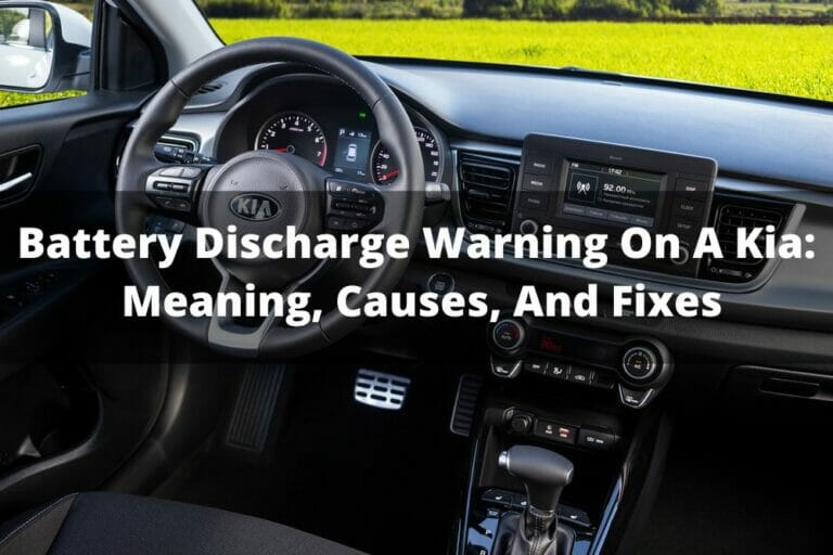 Battery Discharge Warning On A Kia: Meaning, Causes, And Fixes