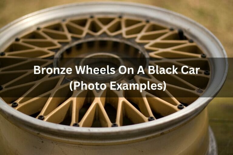 Bronze Wheels On A Black Car (Photo Examples)