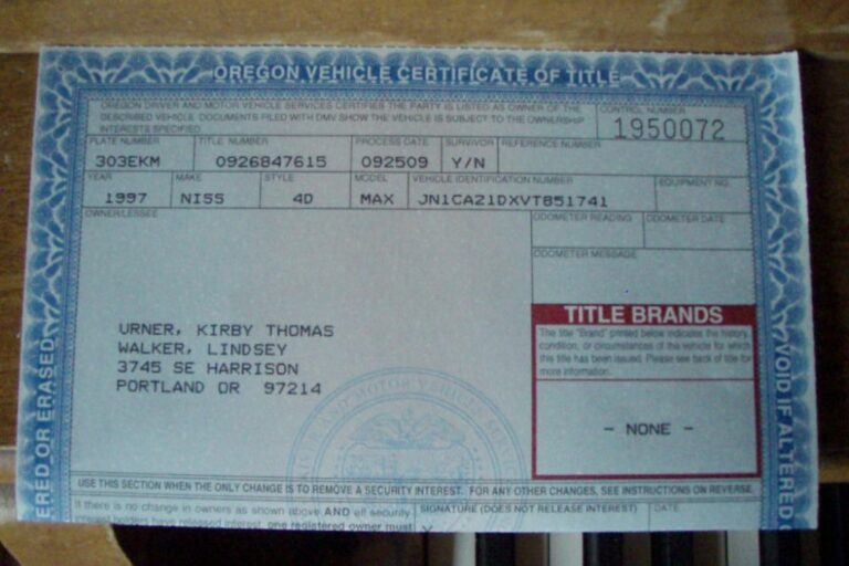 What Is A Blue Title For A Car?